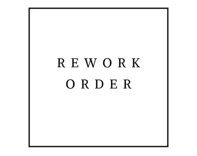 Rework Order - Etsy