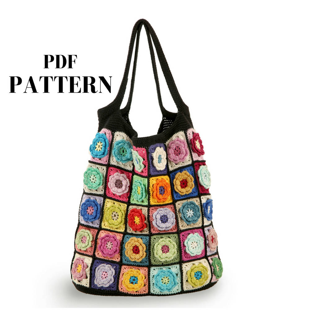 DIY Crochet Bag Pdf, Step by Step Crochet Pattern, Crochet Bag PDF ...