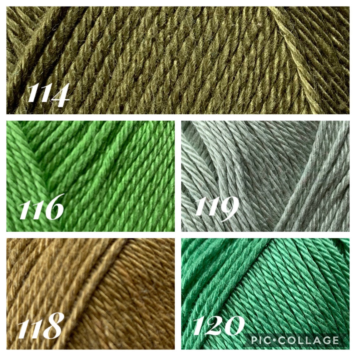 Mix 25 Green yarn Green cotton yarn Free shipping Green | Etsy