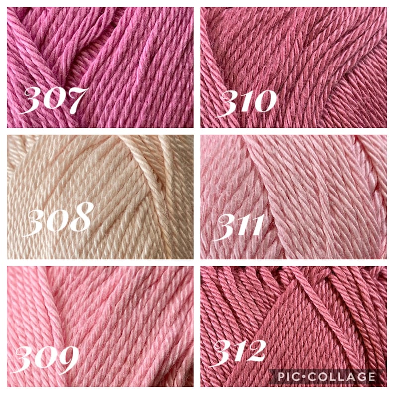 Mix 20 Pink Crochet Yarn Orange Cotton Yarn Free Shipping - Etsy