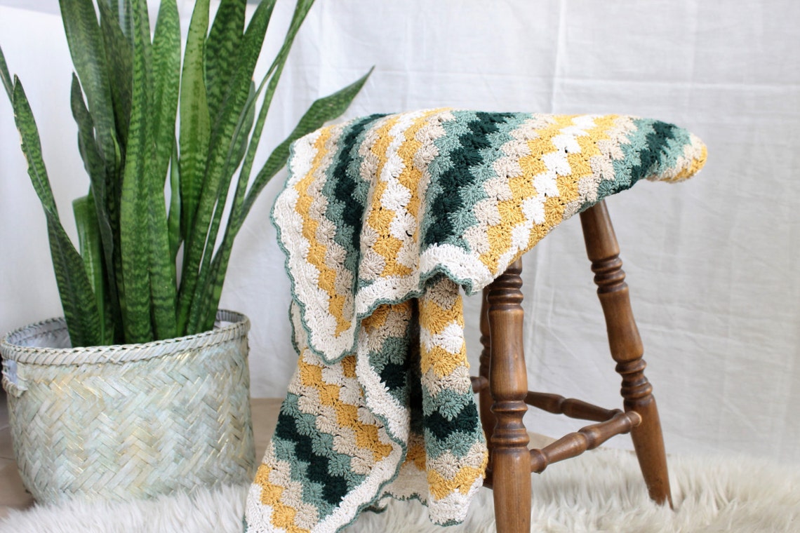 Stripes Throw Blanket , Stripe Blanket, Stripe Handmade Blanket, Stripe ...