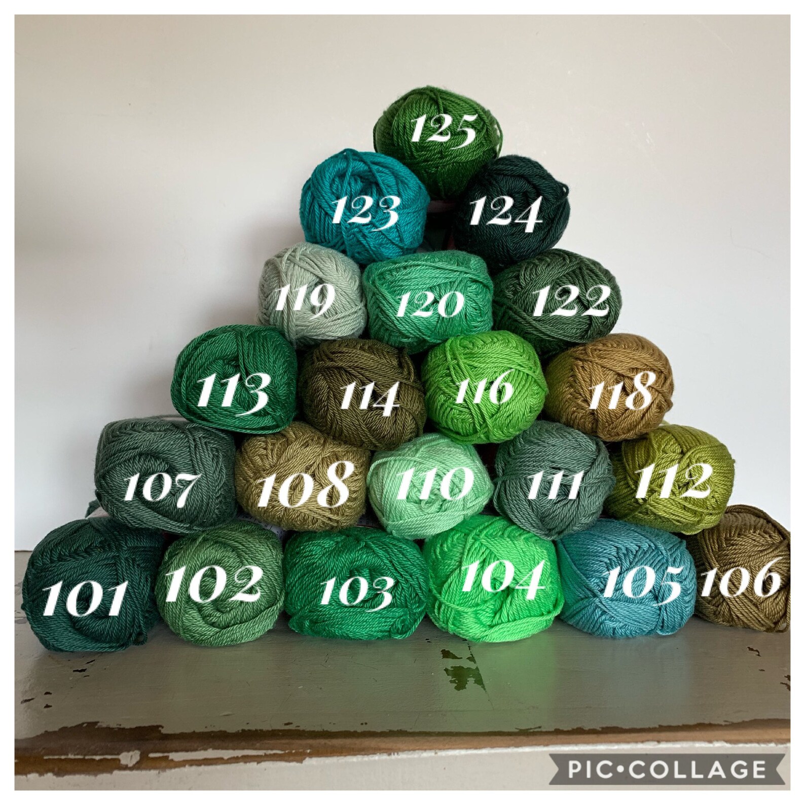 Mix 25 Green yarn Green cotton yarn Free shipping Green | Etsy