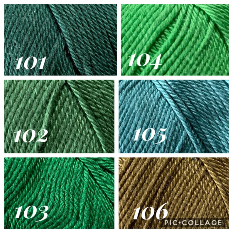 Mix 25 Green Yarn Green Cotton Yarn Free Shipping Green - Etsy