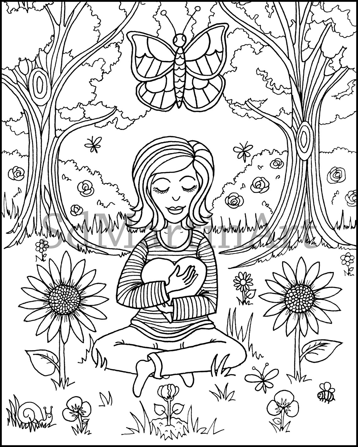 Inner Peace-printable Coloring Book Page for Adults - Etsy