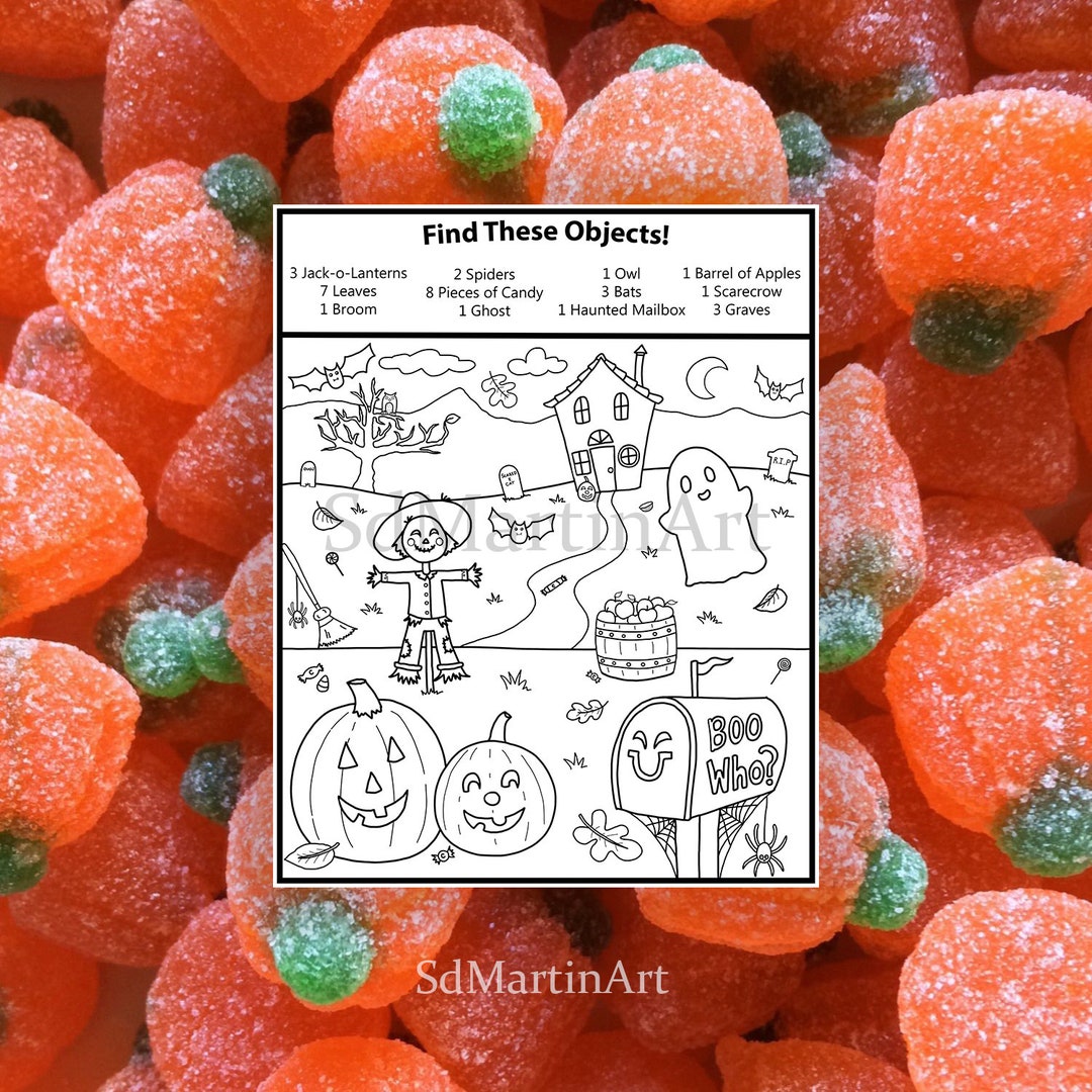 Seek and Find-printable Coloring Activity Page for Kids, Teens and ...