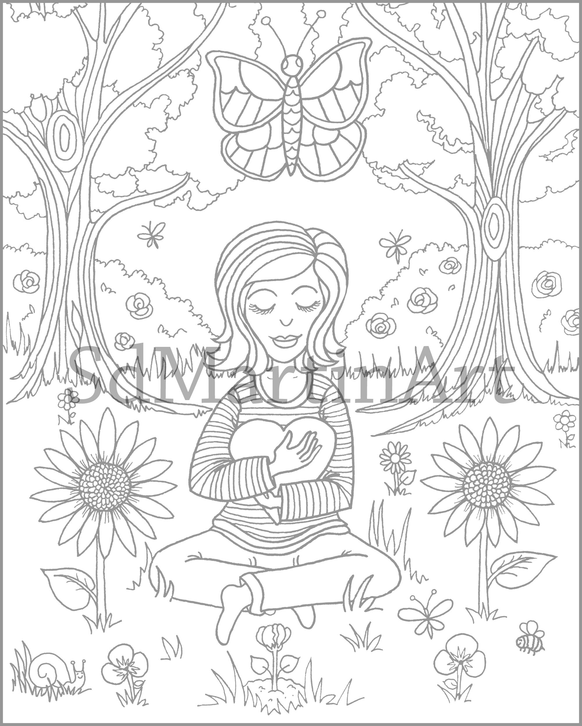 Inner Peace-printable Coloring Book Page for Adults - Etsy
