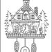 Cuckoo Clock - Printable Adult Coloring Book Page - for Adults and Kids ...
