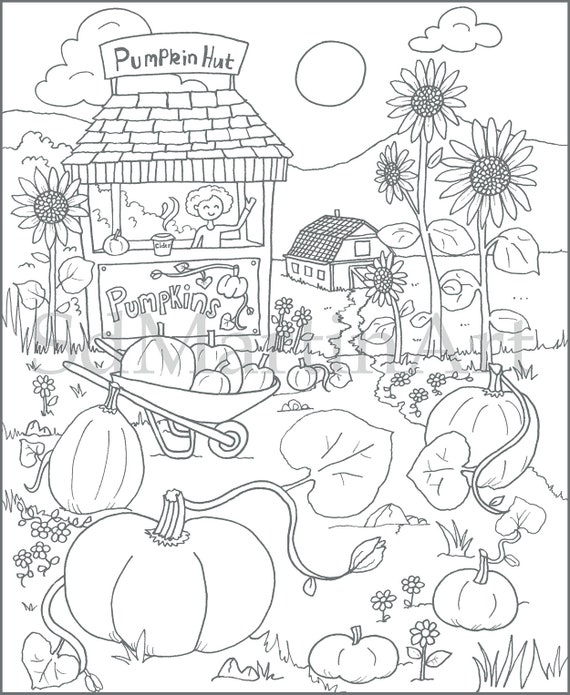 Fall Pumpkin Coloring Pages