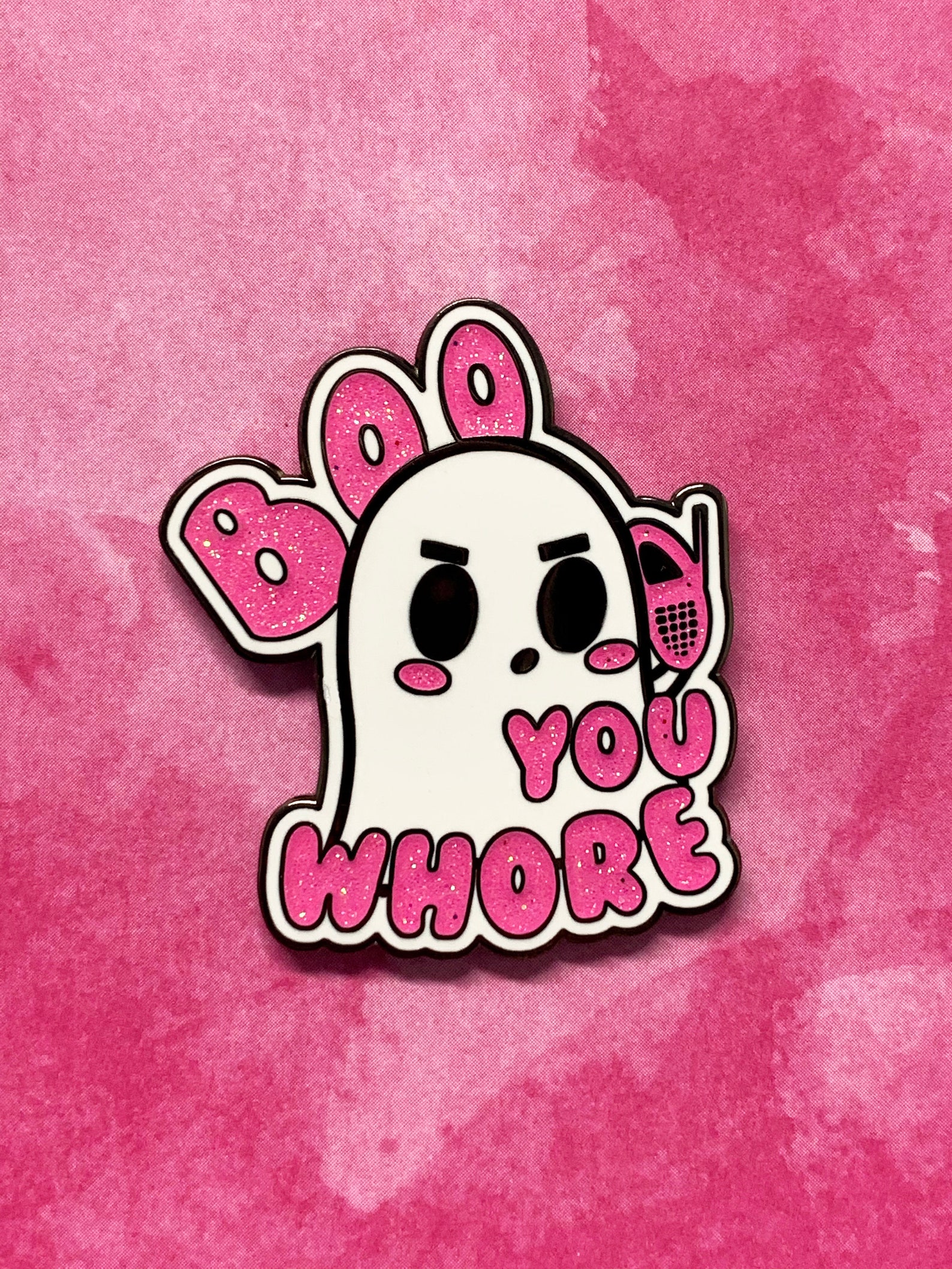 Buy Boo You Whore Ghost Hard Enamel Pin Online in India - Etsy