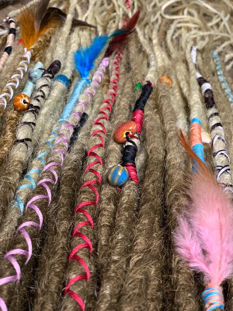 BOHO HIPPY synthetic dreads. Dreadlock extensions double or | Etsy