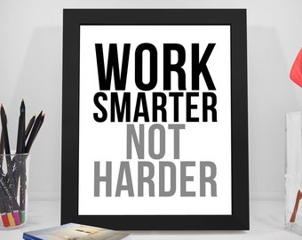 Hard Working Poster - Etsy