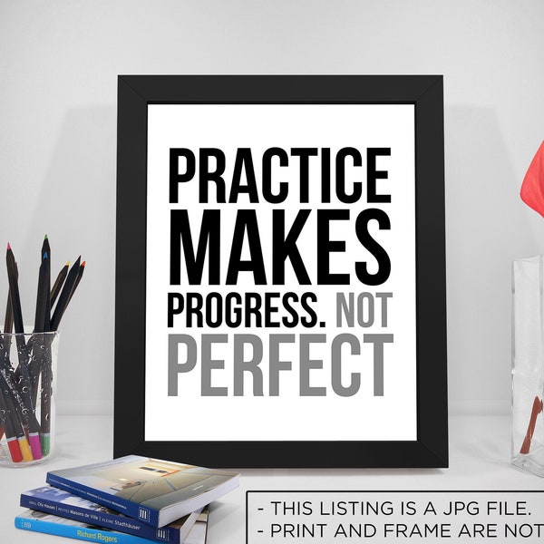 Practice Makes Progress Print - Etsy