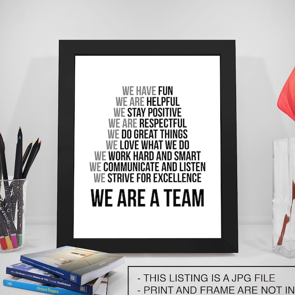 Teamwork Wall Art - Etsy