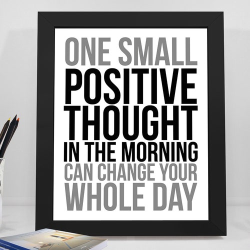 One Small Positive Thought Positive Thought Quotes Positive | Etsy