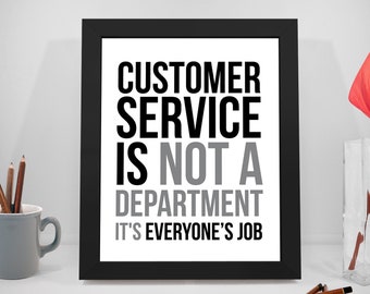 Customer Printable Quotes Rule Sayings Business Print Art | Etsy