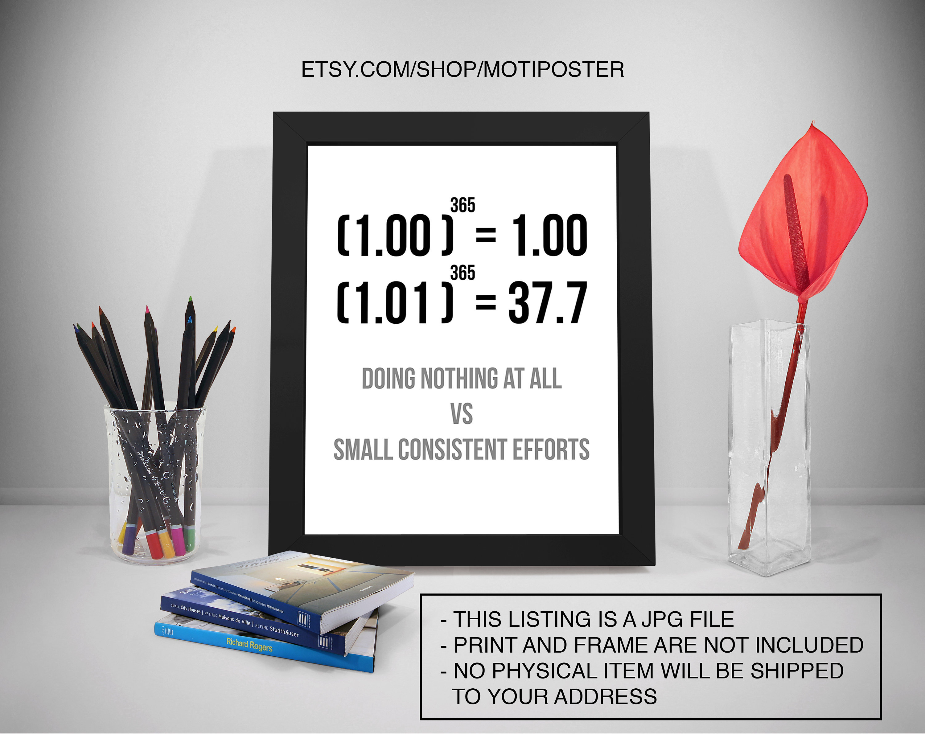 Buy Doing Nothing at All Vs Small Consistent Efforts Online in India - Etsy