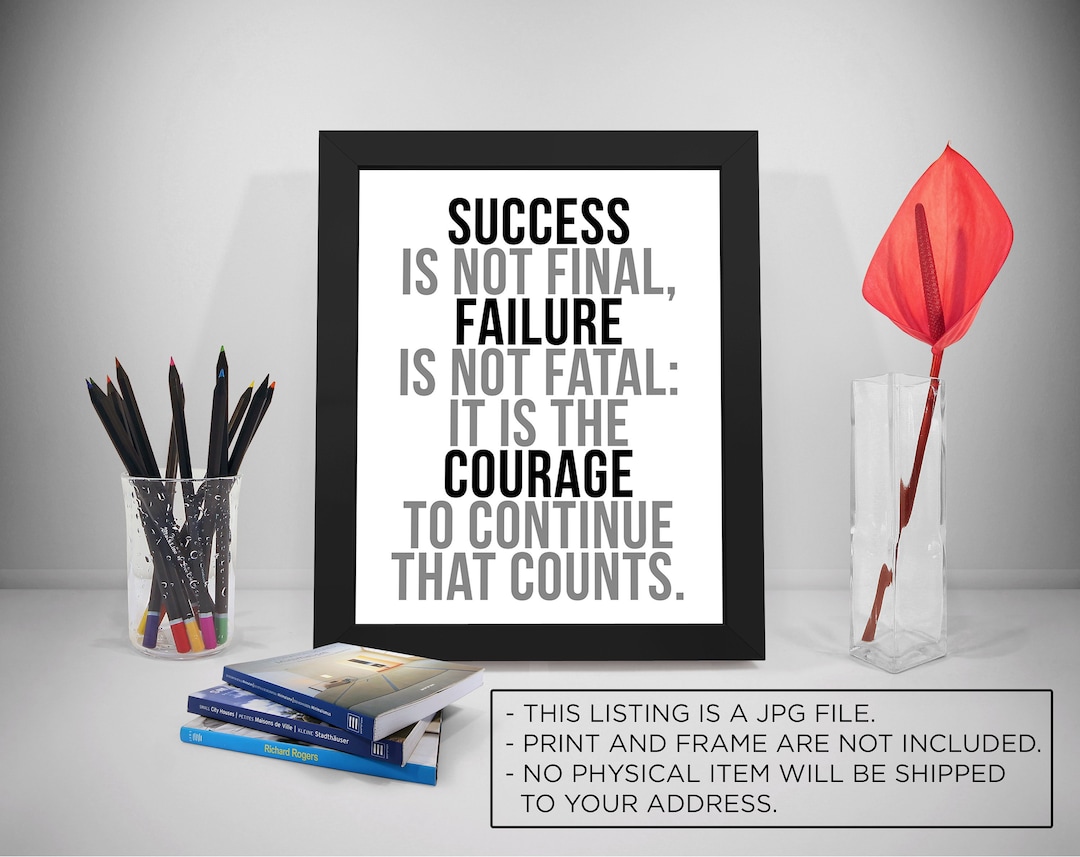 Success is Not Final, Success Quotes, Success Poster, Success Art ...