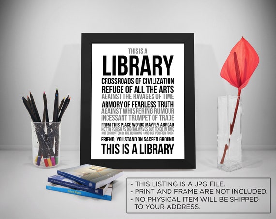This is Library Library Sign Library Decor Library Quote - Etsy
