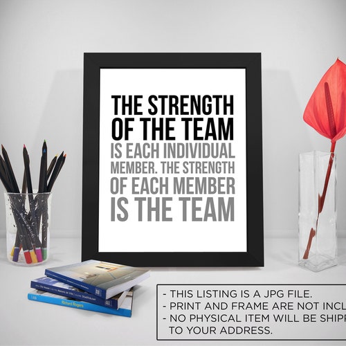 The Strength of the Team is Each Individual Member Office - Etsy