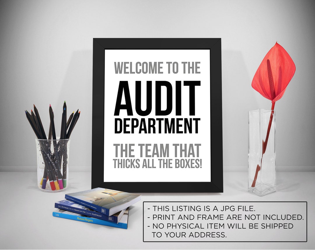 Welcome to the Audit Department, Auditor Quotes, Auditor Gift, Office ...