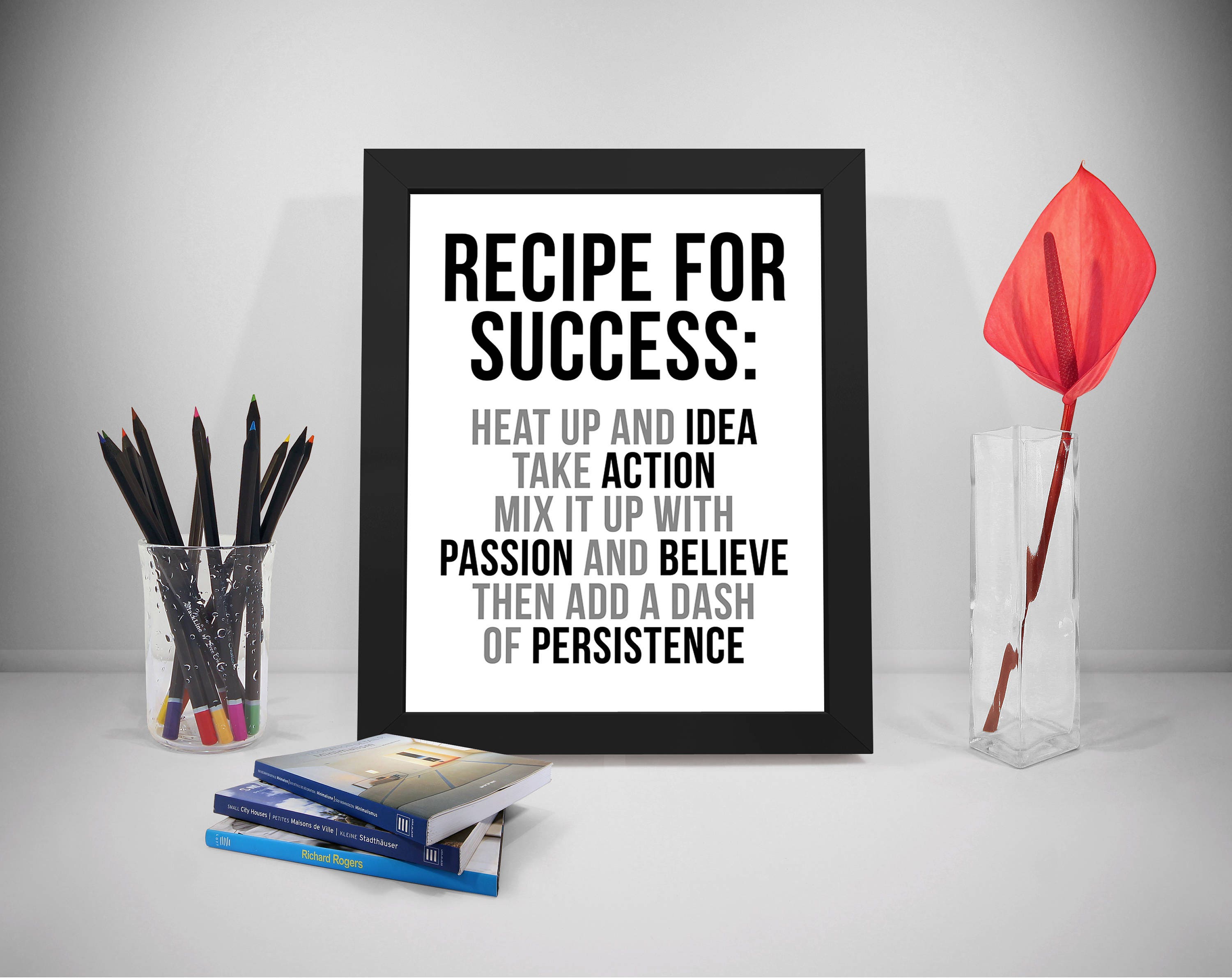 Recipe For Success Success Quote Idea Quote Positive | Etsy