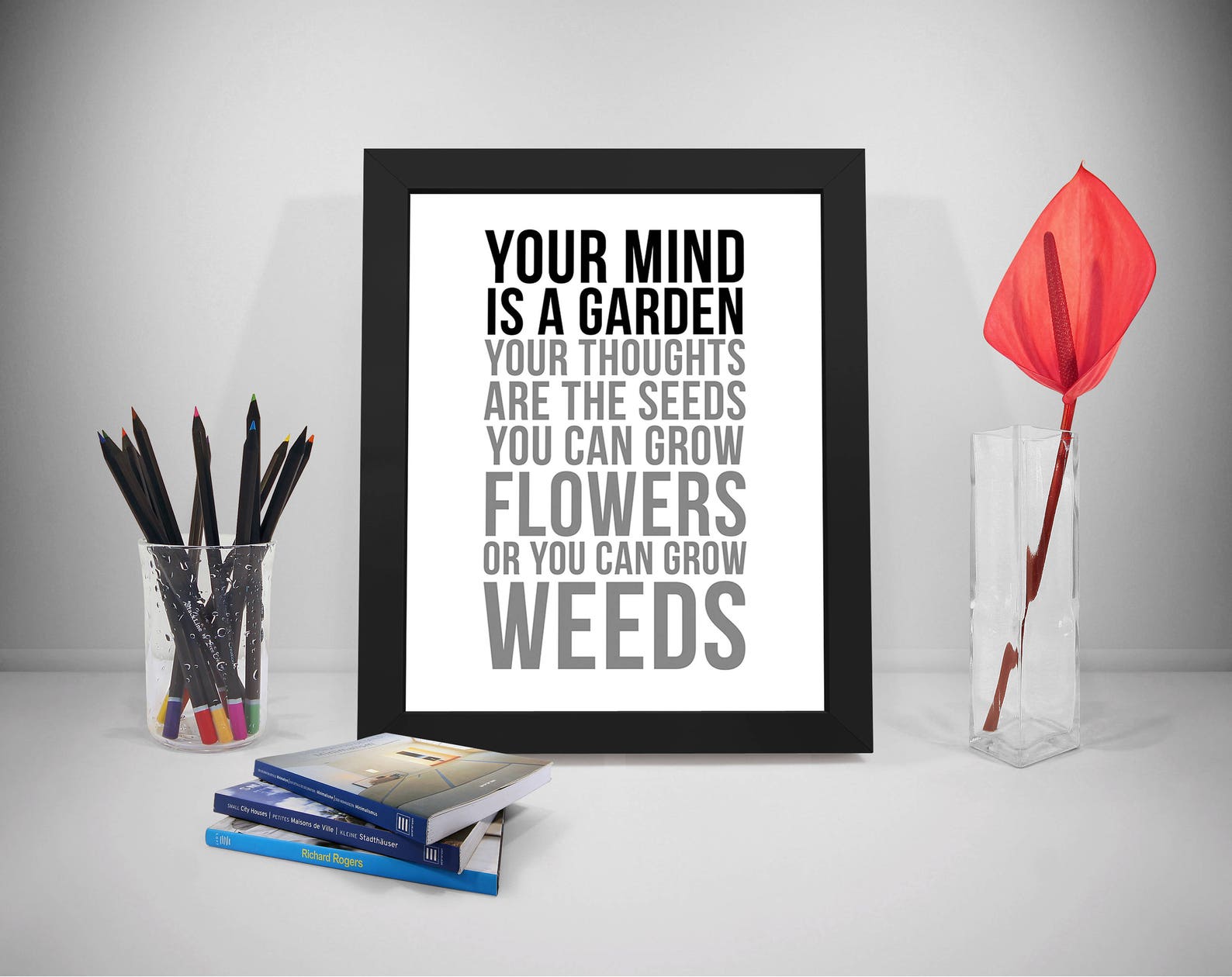 Your Mind is A Garden, Garden Quote, Garden Gift Men, Gardener Art ...