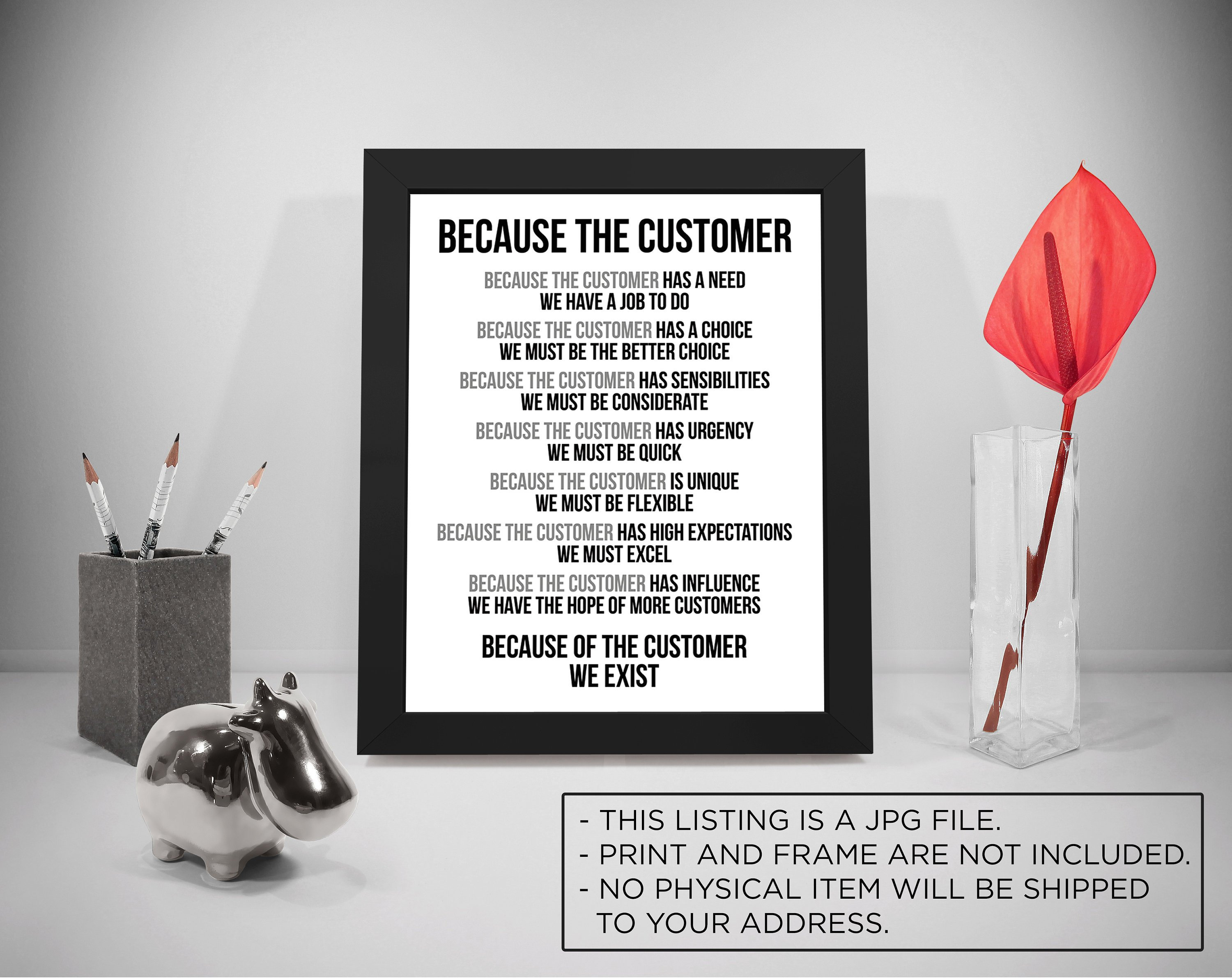 Because the Customer Quotes, Customer Sayings, Business Print, Customer ...