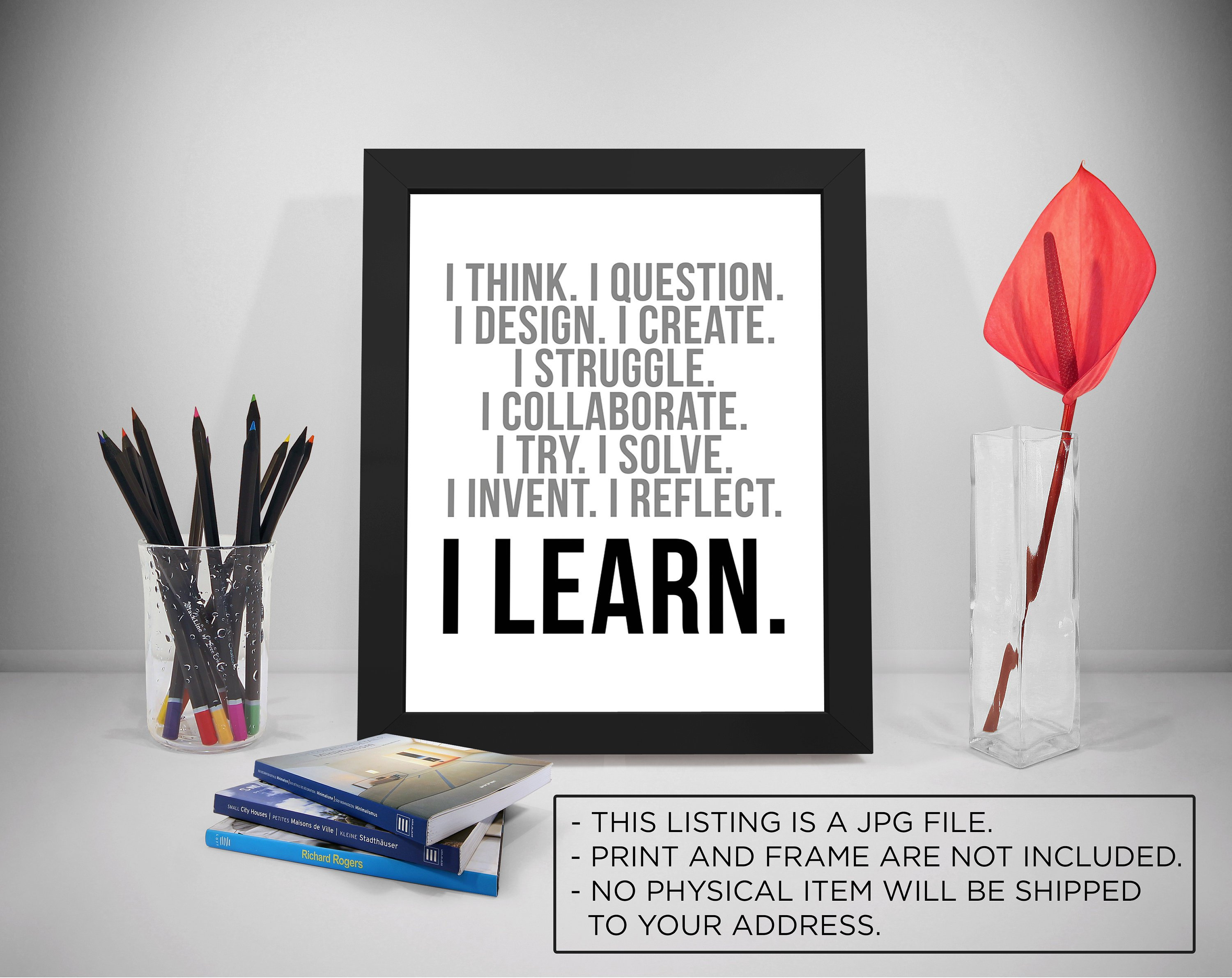 Learn Printable Quotes, Learning Sayings, Education Print Art, School ...