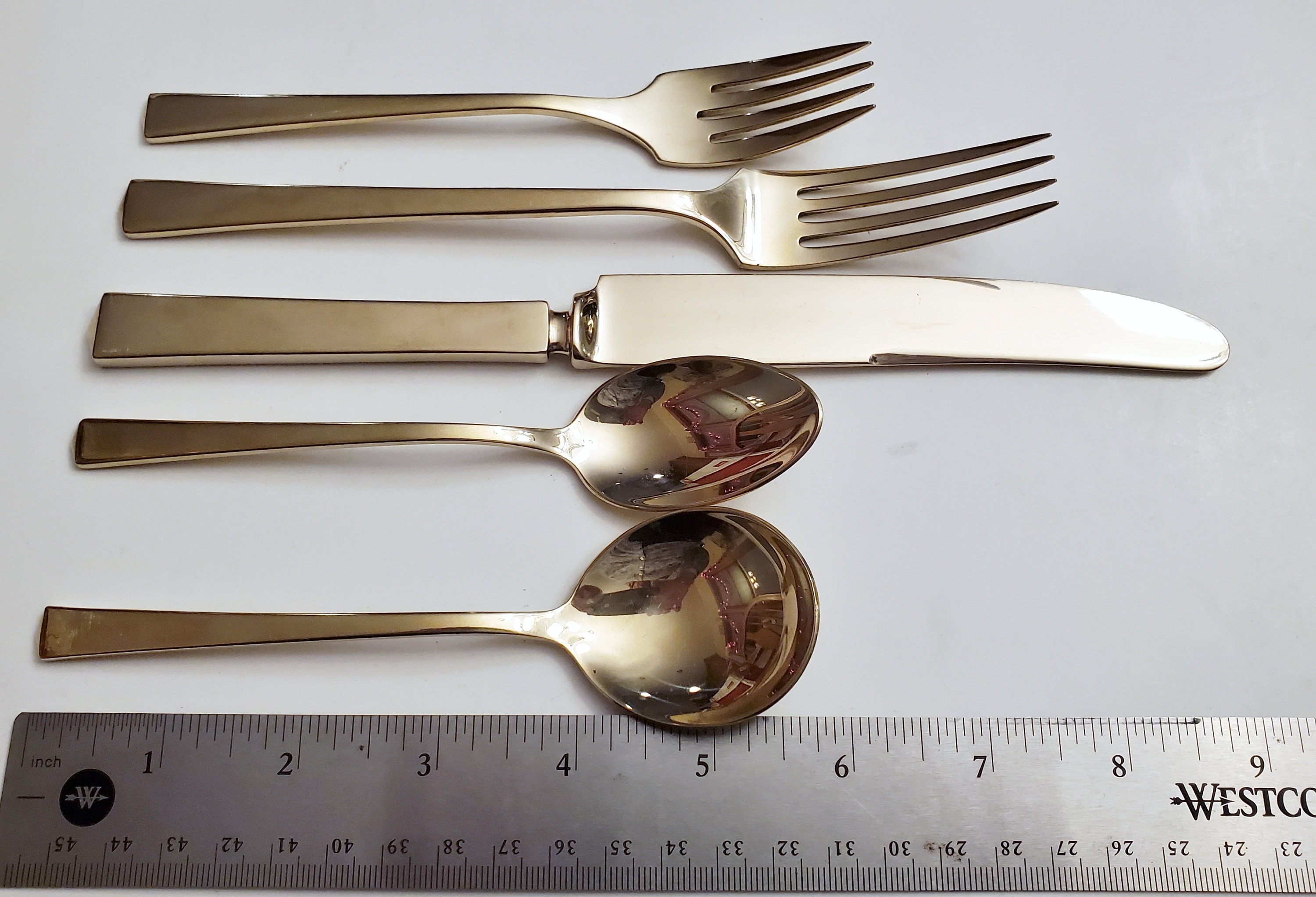 Vintage Dirigold Dirilyte BP Goldware Goldenware Empress Flatware Silverware Fork Knife Teaspoon ...