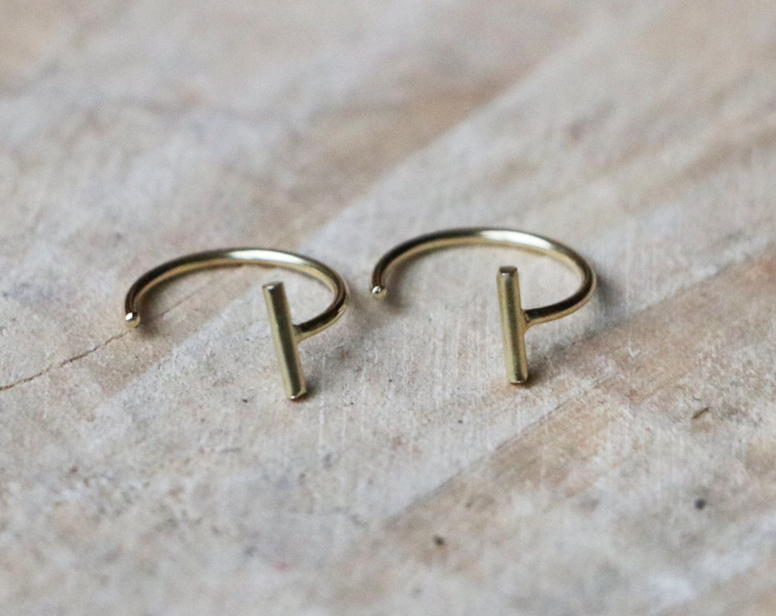 Sterling Silver Hug Hoops Tiny Minimalist Hug Earrings 18K | Etsy