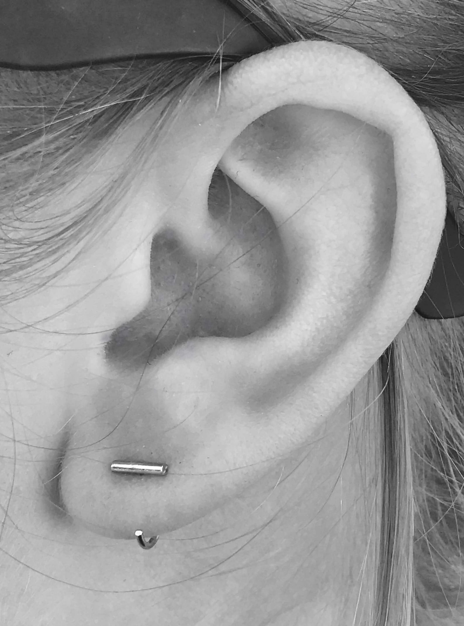 Sterling Silver Hug Hoops | Tiny Minimalist Hug Earrings | Silver Bar ...