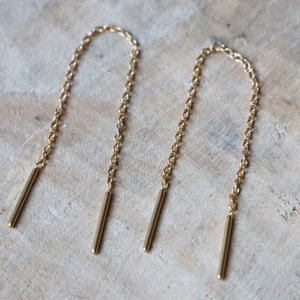 Ear Thread | Threader Earrings | Ear Thread Dangle Chain | Pull-through ...