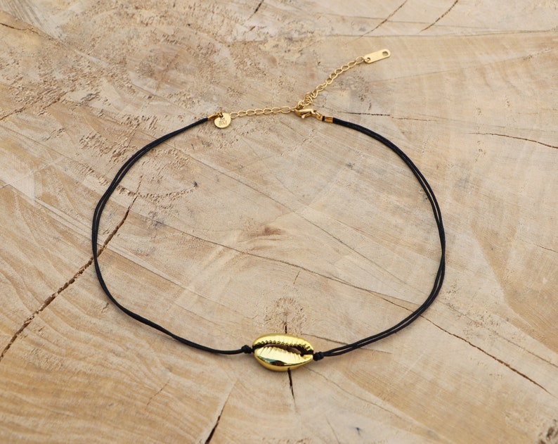 Gold Cowrie Shell Necklace Sea Shell Choker Necklace | Etsy