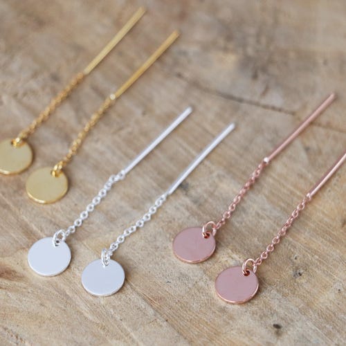 Ear Thread Threader Earrings Ear Thread Dangle Chain - Etsy