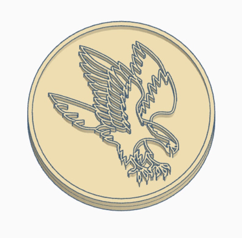 Kingdom of Calontir Falcon 3D Printed Block Stamp - Etsy