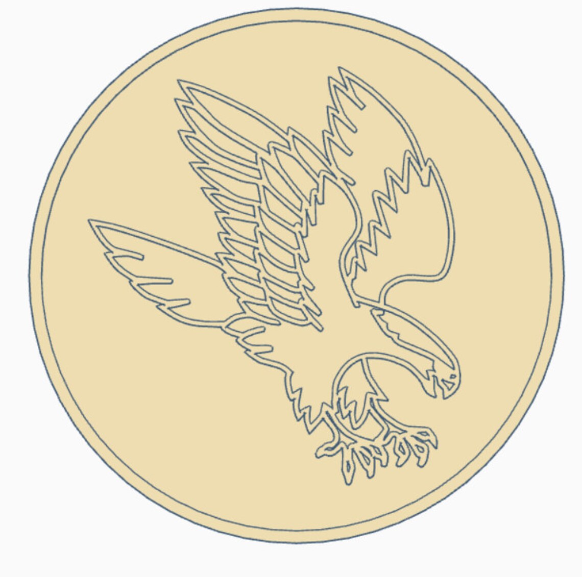 Kingdom of Calontir Falcon 3D Printed Block Stamp - Etsy