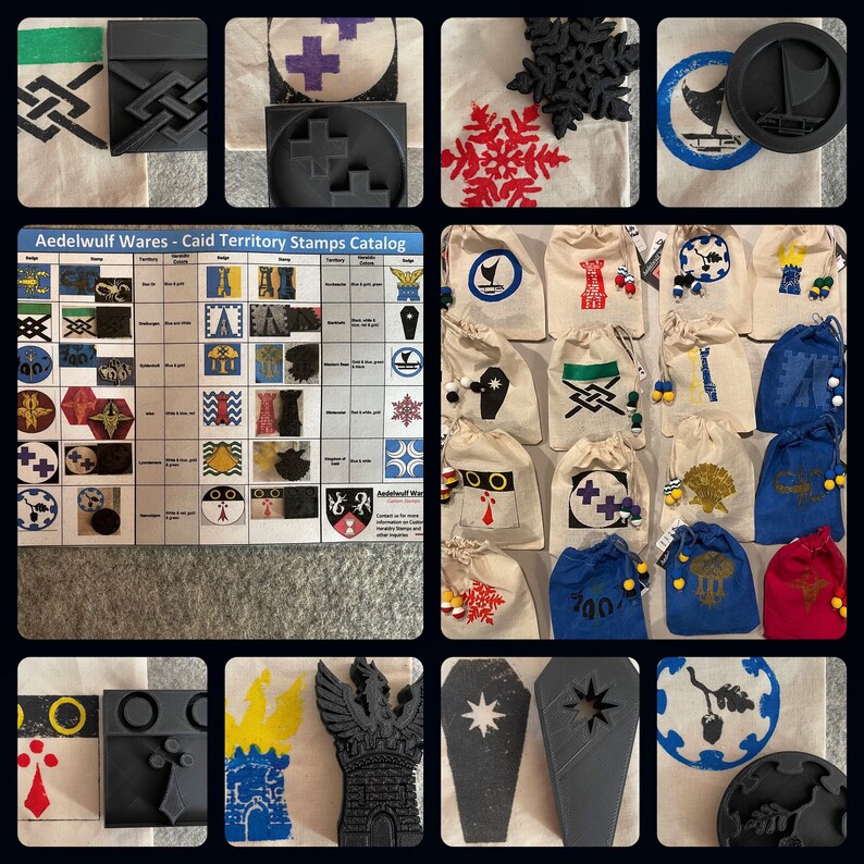 3D Printed Block Stamps SCA Caid Populace Badges - Etsy