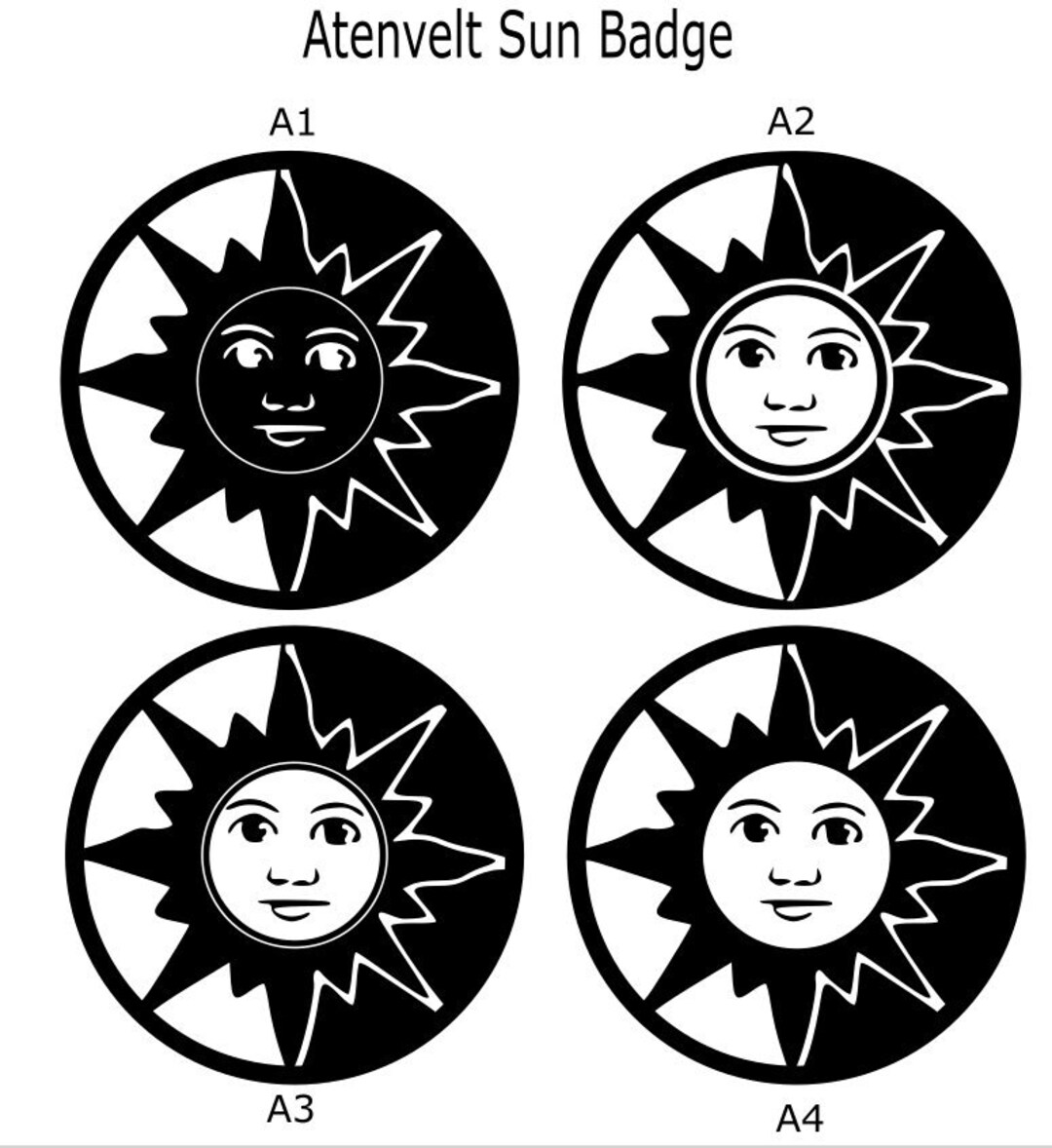 Atenveldt Sun Badges - 3D Printed Block Stamps - Etsy