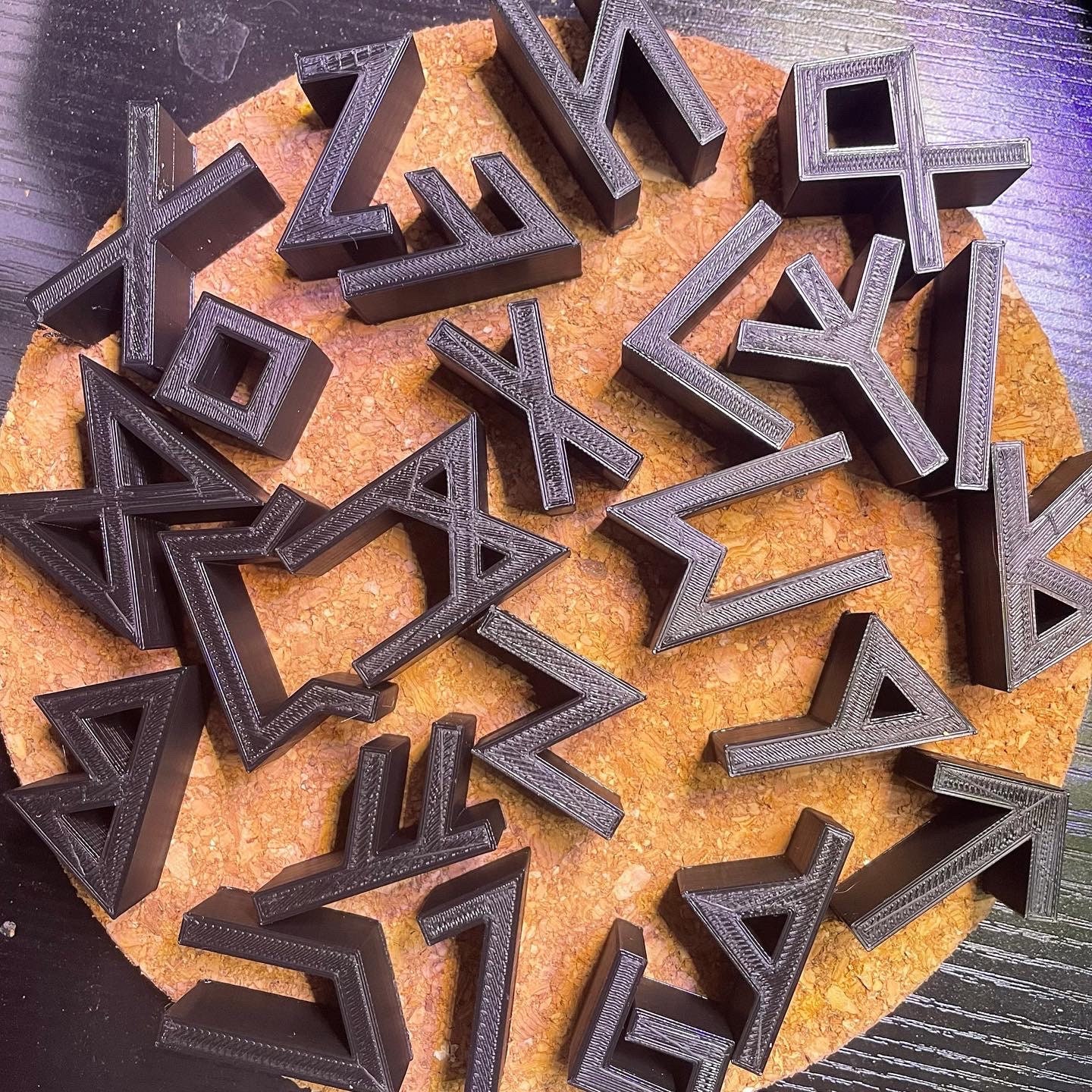 Set of 24 Norse/viking Runes 3D Printed Block Stamps - Etsy
