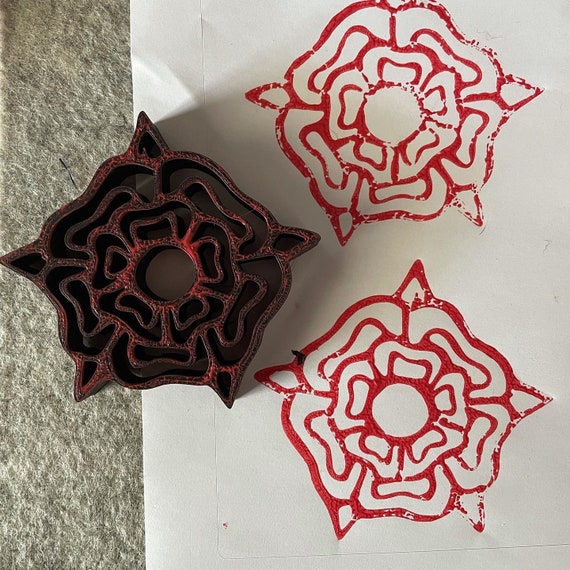 Rose Outline 3D Printed Block Stamp - Etsy