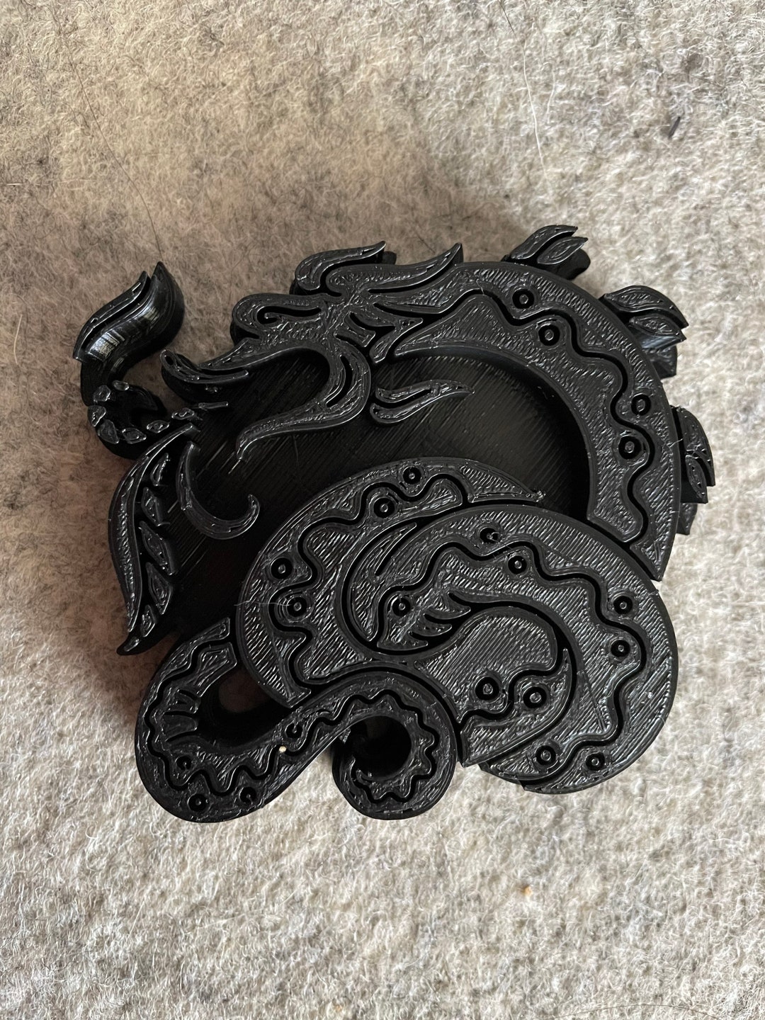 Mythological Serpent 3D Printed Block Stamp Set - Etsy