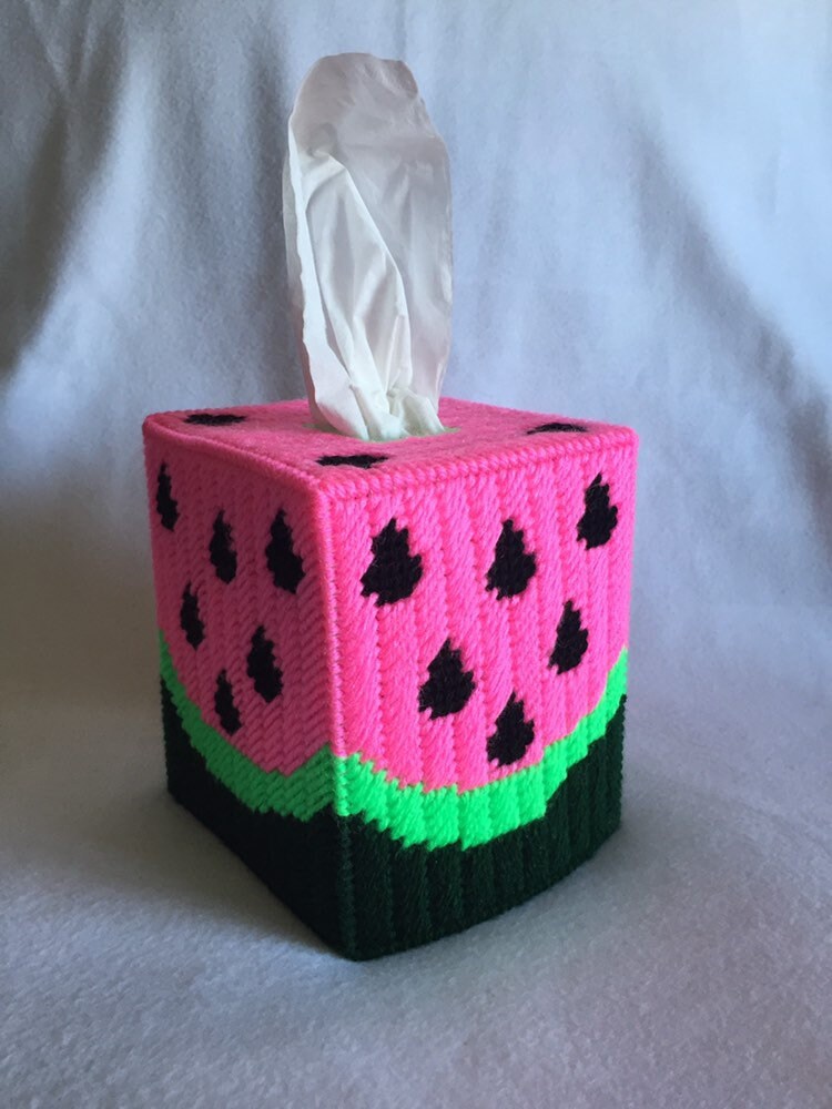 Watermelon Plastic Canvas Tissue Box Cover Tissue Topper TBC - Etsy