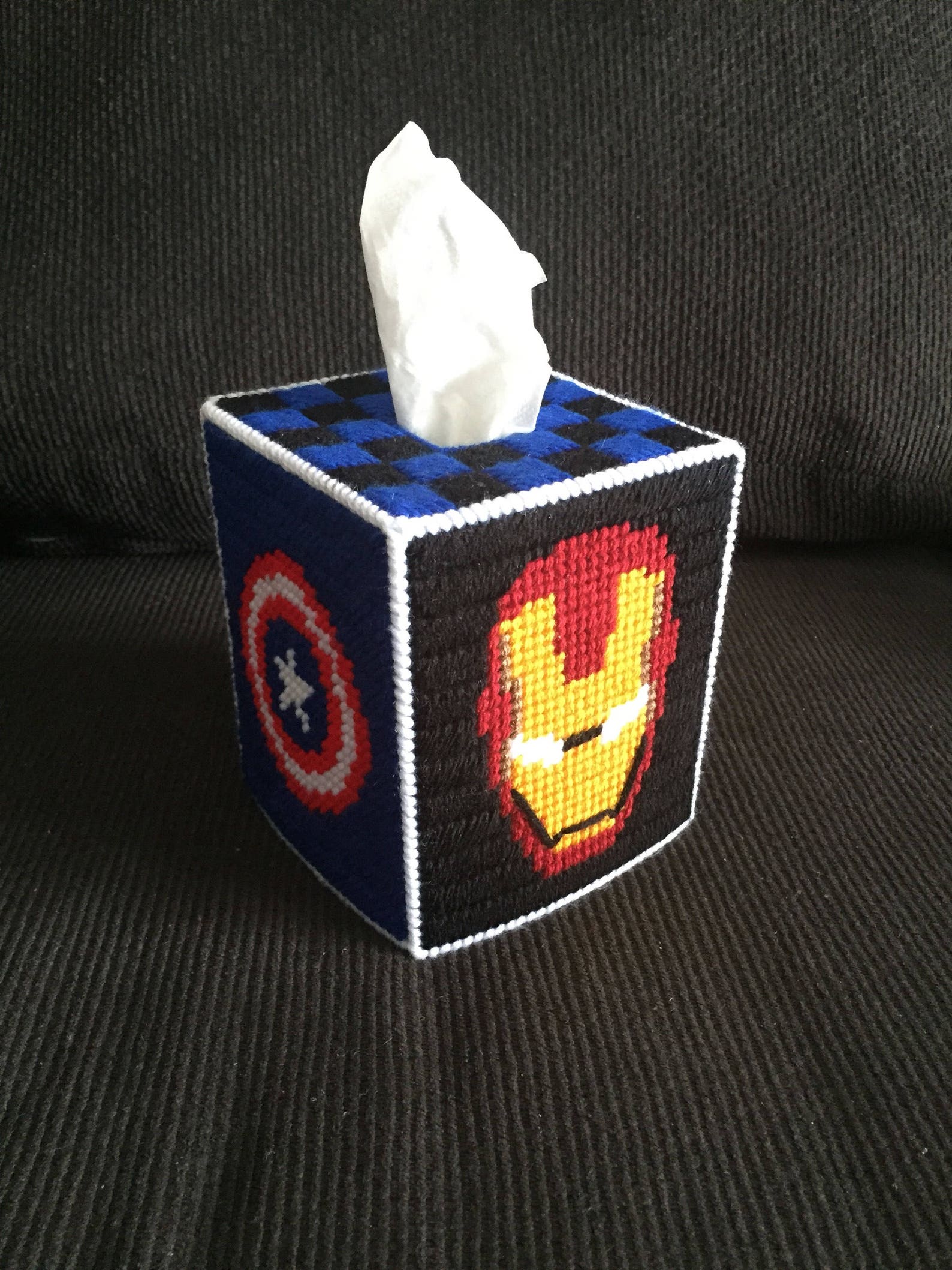 Superheroes Plastic Canvas Tissue Box Cover Tissue Topper - Etsy