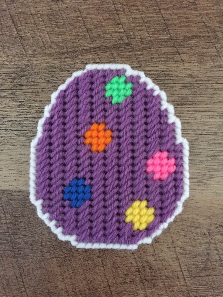 Easter Eggs - Set of 3 Plastic Canvas Easter Egg Magnets - Holiday ...