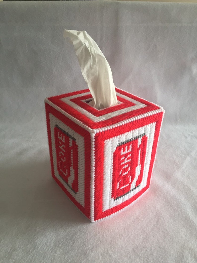 Coke Coca-cola Plastic Canvas Tissue Box Cover Tissue - Etsy
