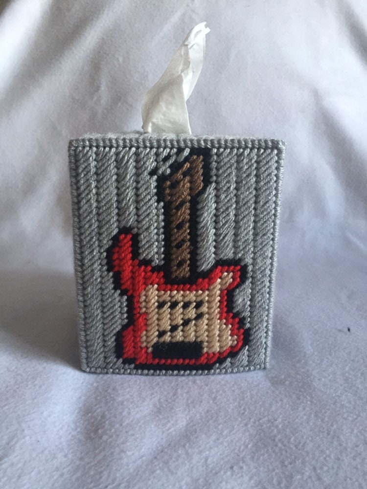 Guitar Music Plastic Canvas Tissue Box Cover Tissue | Etsy