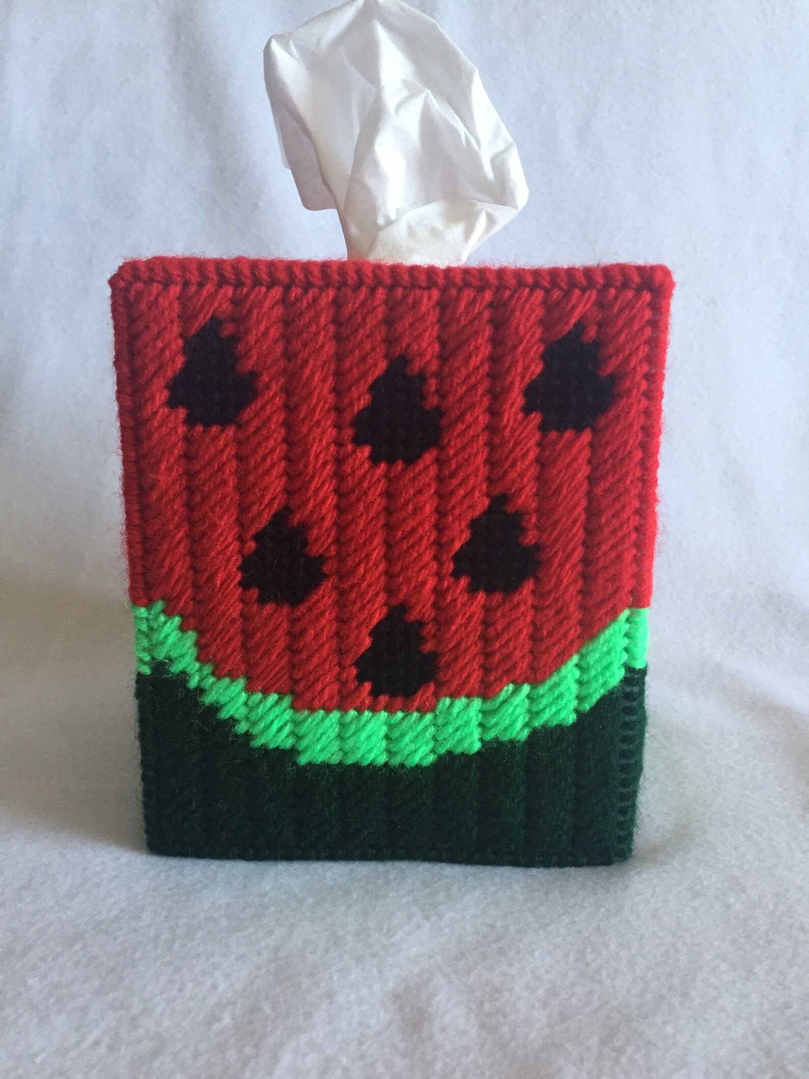 Watermelon Plastic Canvas Tissue Box Cover Tissue Topper - Etsy