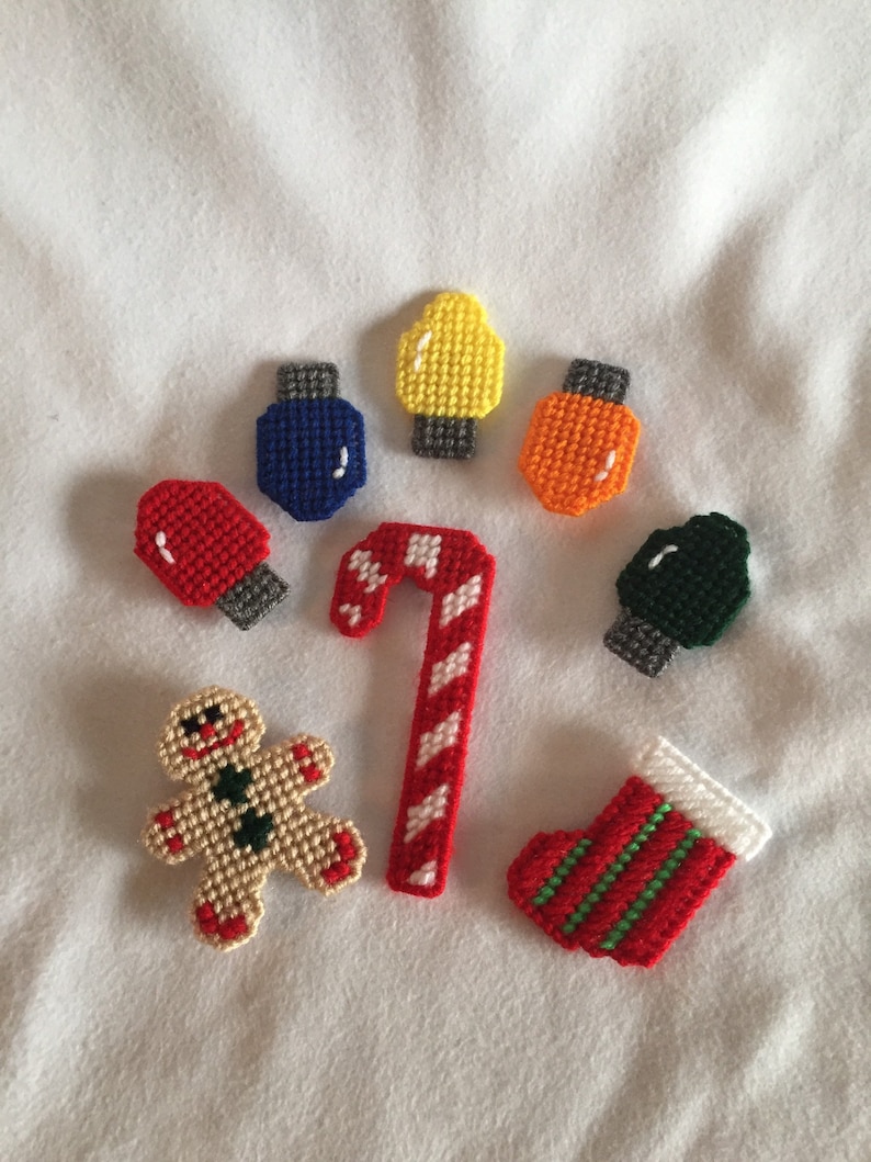 Christmas Magnets christmas Lights Plastic Canvas Holiday - Etsy