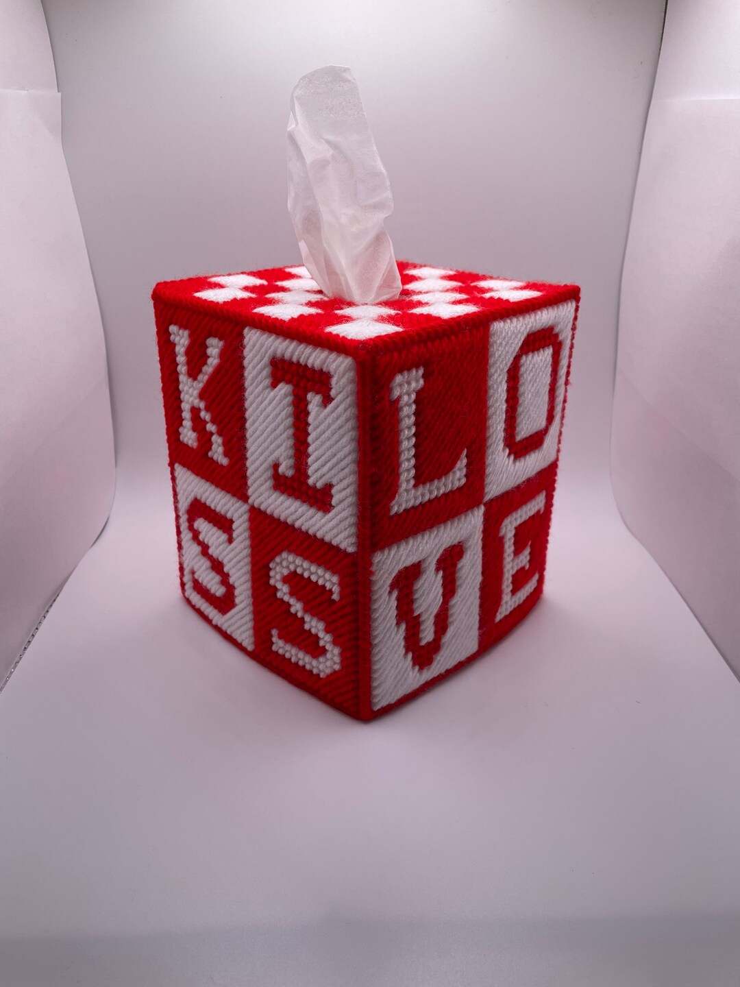 Valentines - Love - Hugs - Kiss - XOXO - Hand-stitched - Plastic Canvas ...