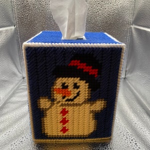 Snowman Plastic Canvas Tissue Box Cover TBC Snowman Let It Snow-cutest ...